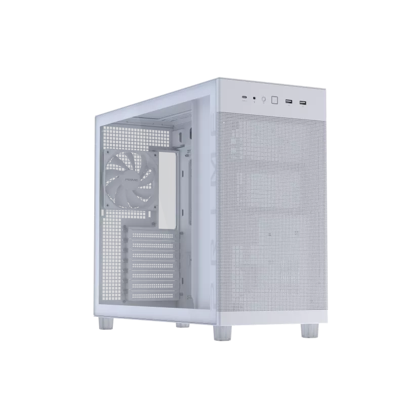 ASUS Prime AP303 - Tempered Glass Panel Compact 44-liter ATX White ...