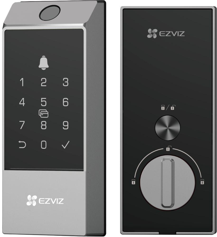 EZVIZ DL04 Pro Smart Deadbolt Lock, 2.4 GHz Wi-Fi, Fingerprint Unlocking, Remote EZVIZ App ...