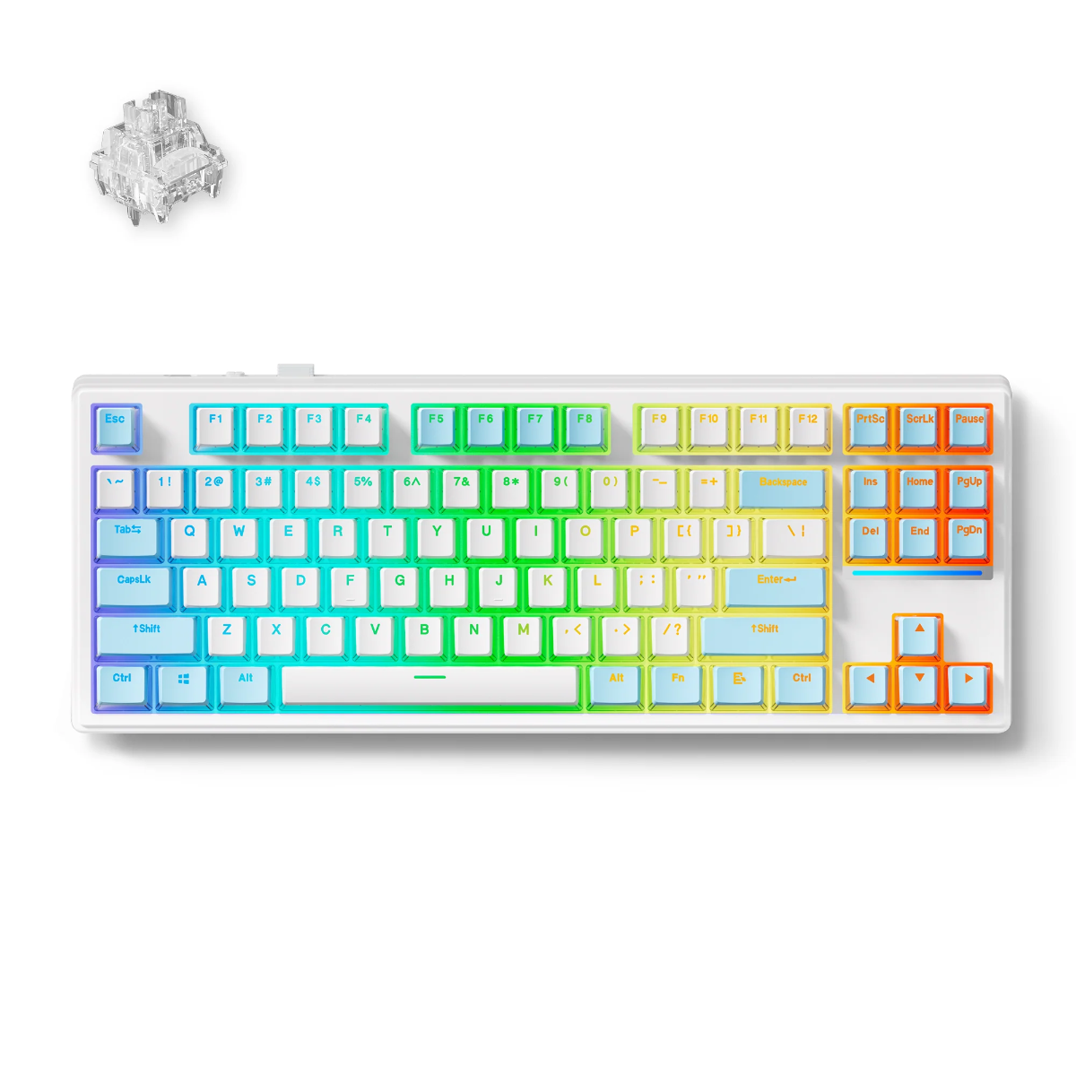 MCHOSE K87 Mechanical Keyboard, 2.4GHz | BT | Wired, 80% TKL layout ...
